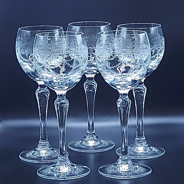 Vintage Wine Hock Glasses - Etsy