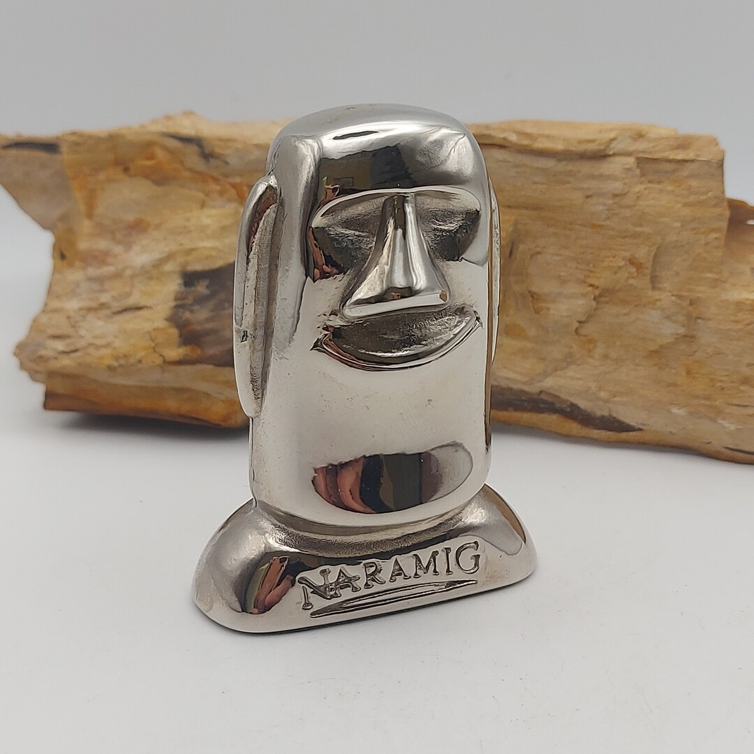 Rare Steel Easter Island Moai Head Statue, Home Decor - Etsy