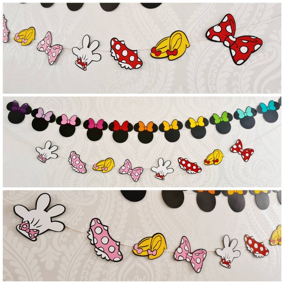 Minnie Mouse Inspired Disney Bunting Banner Personalised Party - Etsy