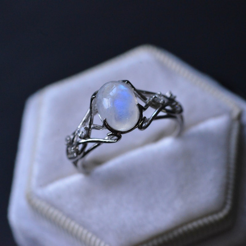 Moonstone Ring - Etsy
