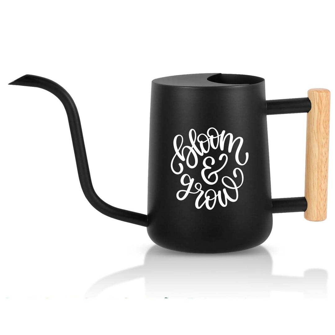 Personalized Watering Can With Wood Handle - Bloom & Grow - Etsy