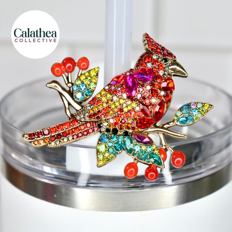 Cardinal and Straw - Etsy
