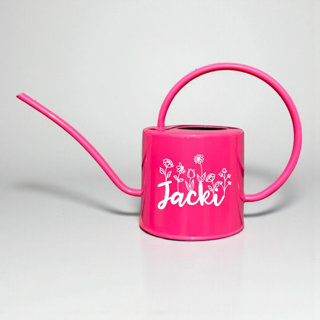 Personalized Pink Watering Can With Custom Name and Floral Design - Etsy