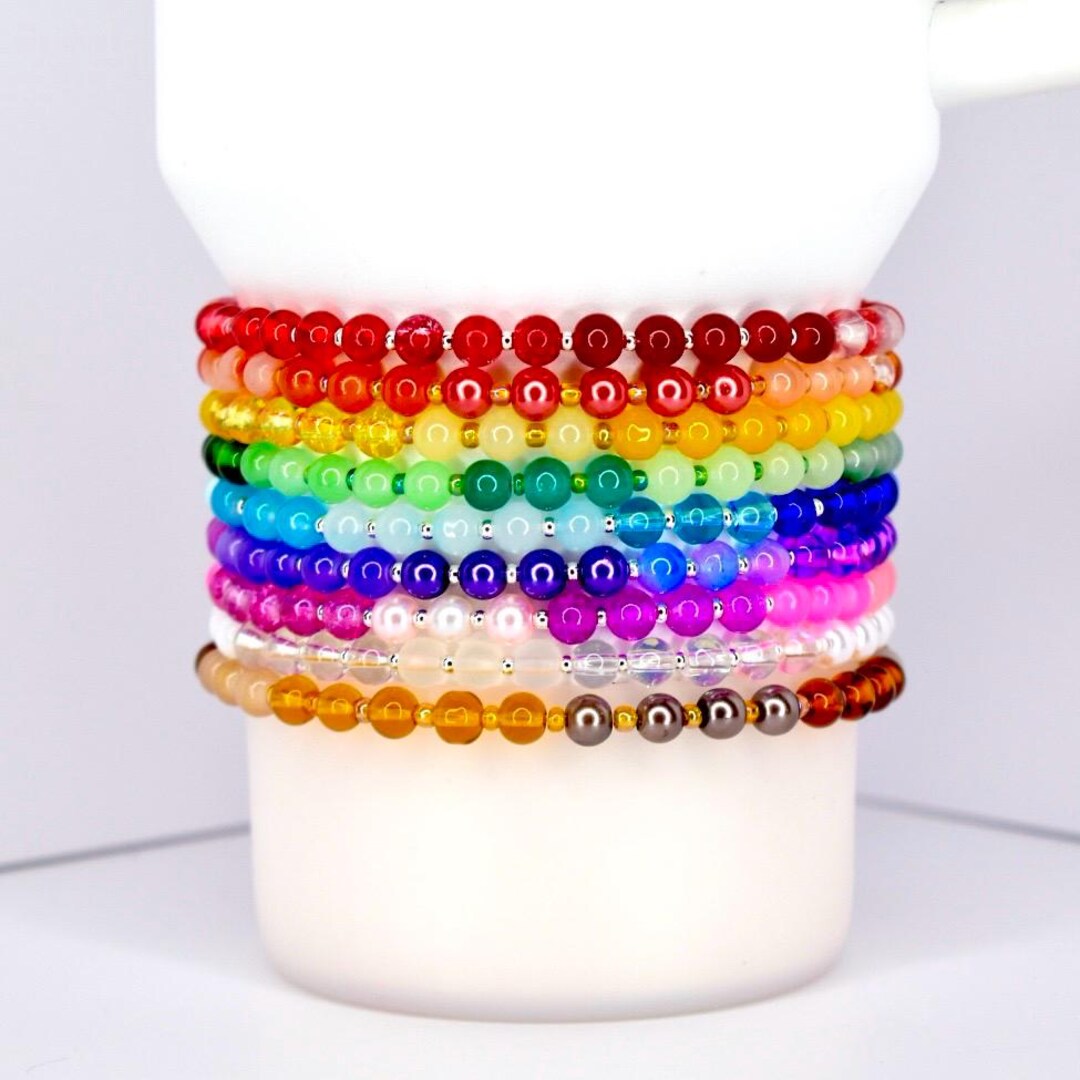 Color Pop Beaded Bracelets - Etsy
