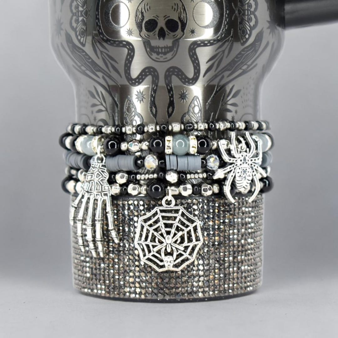Spooky Chic Skeleton Bracelet Stack - 5 Piece Set - Etsy