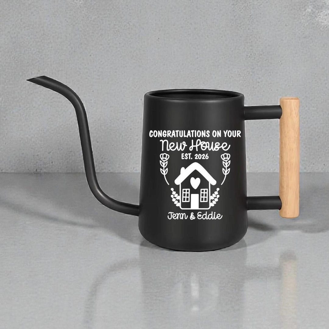 Personalized Black Watering Can Housewarming Custom New Home Gift - Etsy