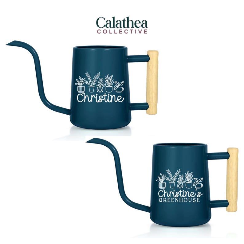 Personalized Watering Can With House Plants and Customizable Name or ...
