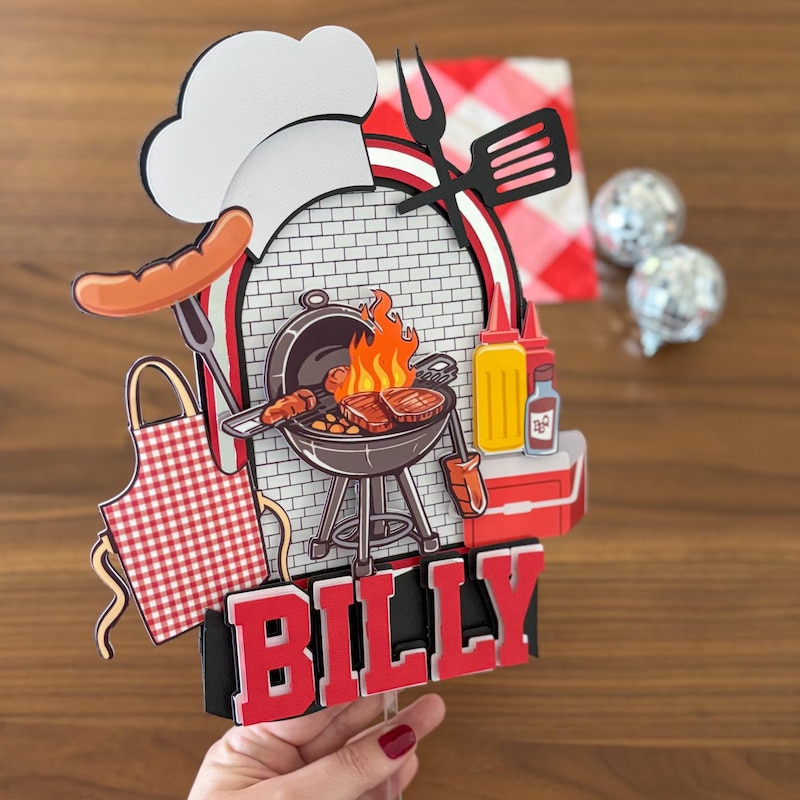 Barbeque Cake Topper - Etsy