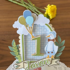 One Silly Goose Birthday Decor, 1 Silly Goose Cake Topper, Green Silly ...