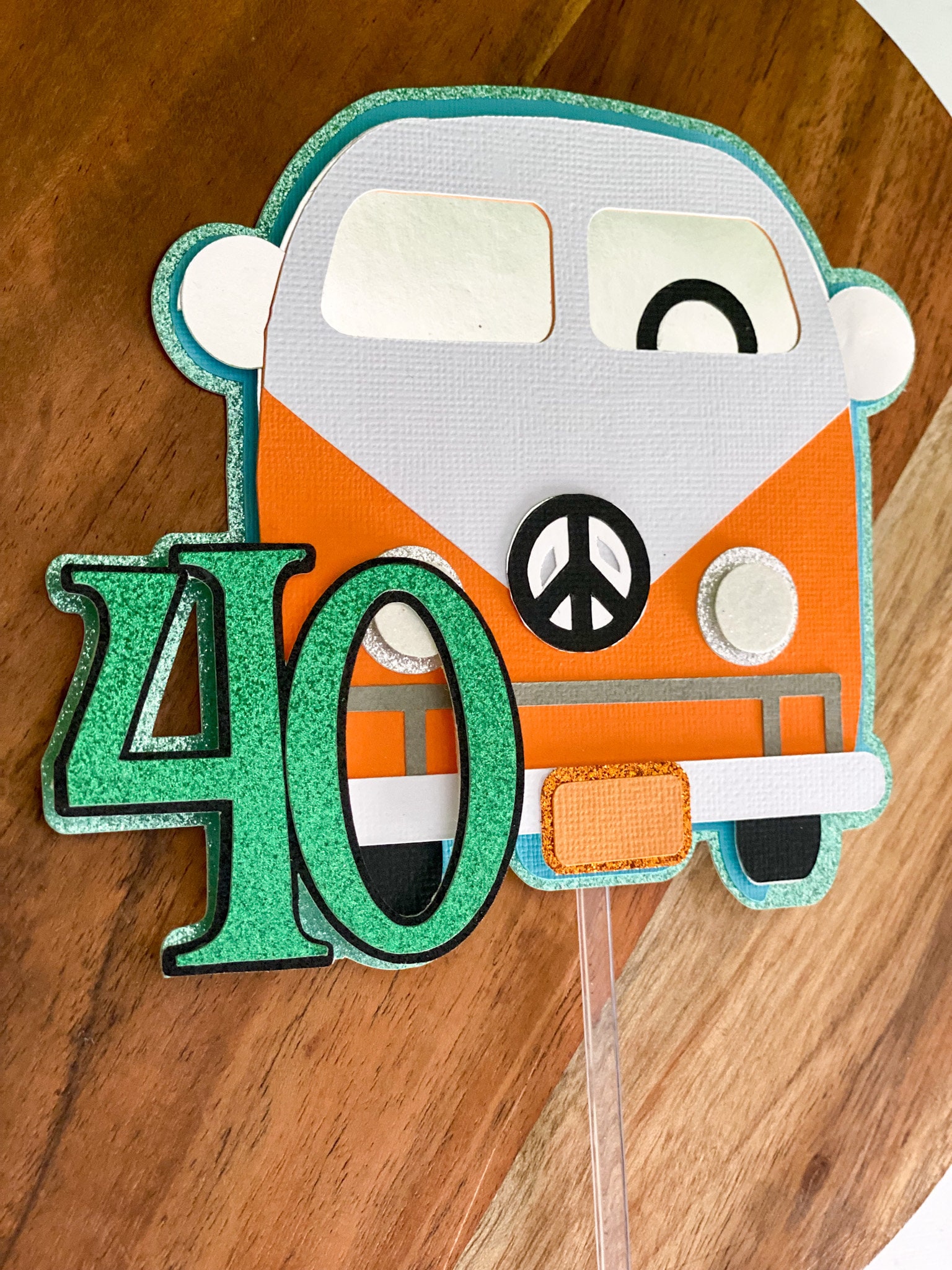 Groovy Campervan Cake Topper Retro Campervan Cake Topper - Etsy