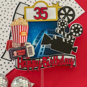 Hollywood Movie Star Cake Topper, Night at the Movies Party, Cinema ...