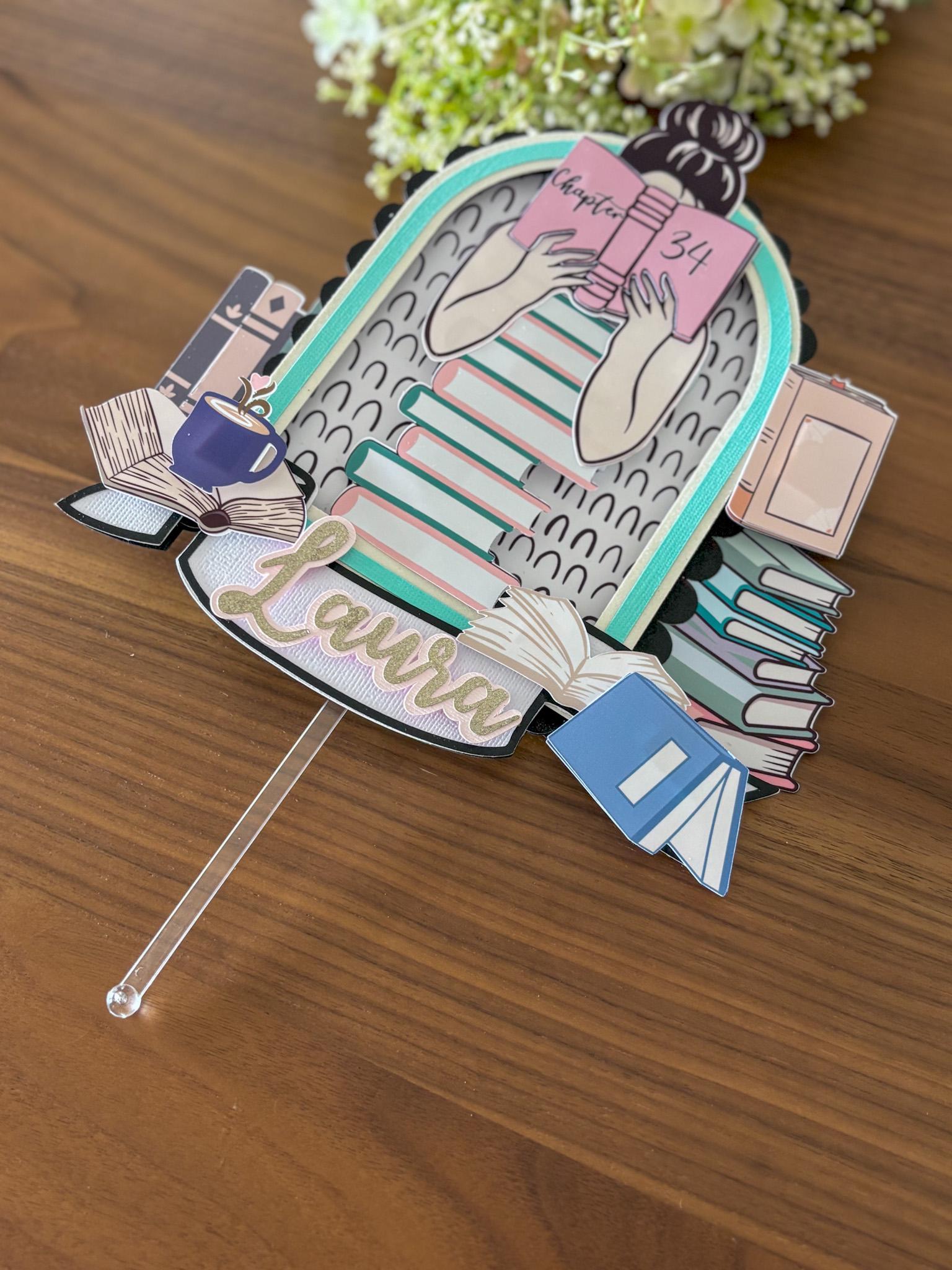 Book Lover Cake Topper, Bookish Birthday Decor, Book Club Decor ...