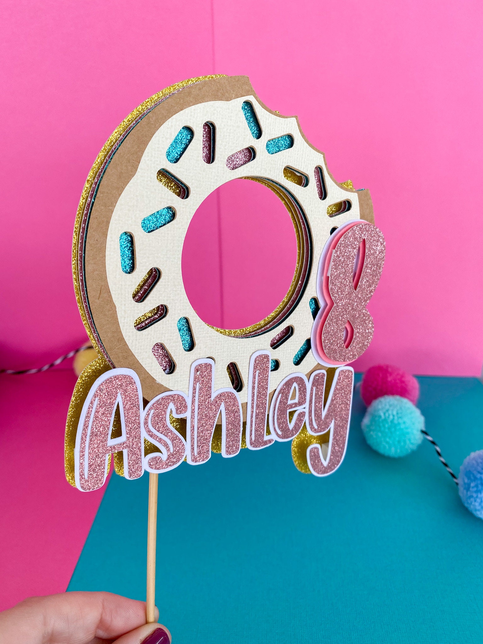 Topper de cumpleaños de donut topper de tema de donut fiesta - Etsy México