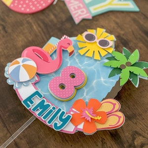 Fun in the Sun Birthday, Pool Party Cake Topper, Pool Party Birthday ...