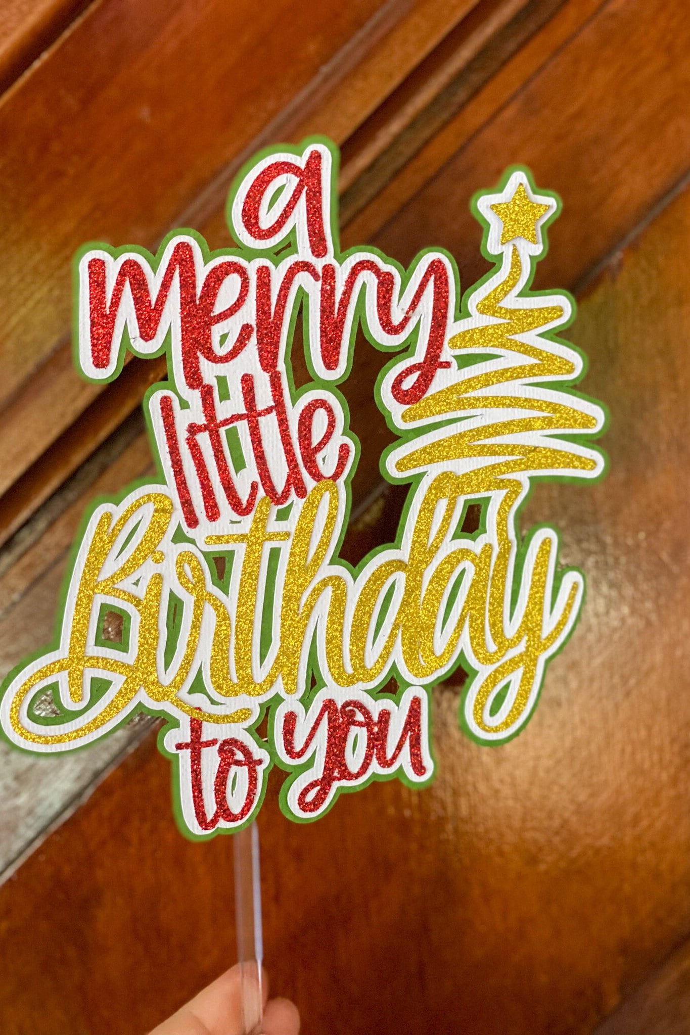 Merry Birthday Cake Topper Christmas Birthday Cake Topper - Etsy