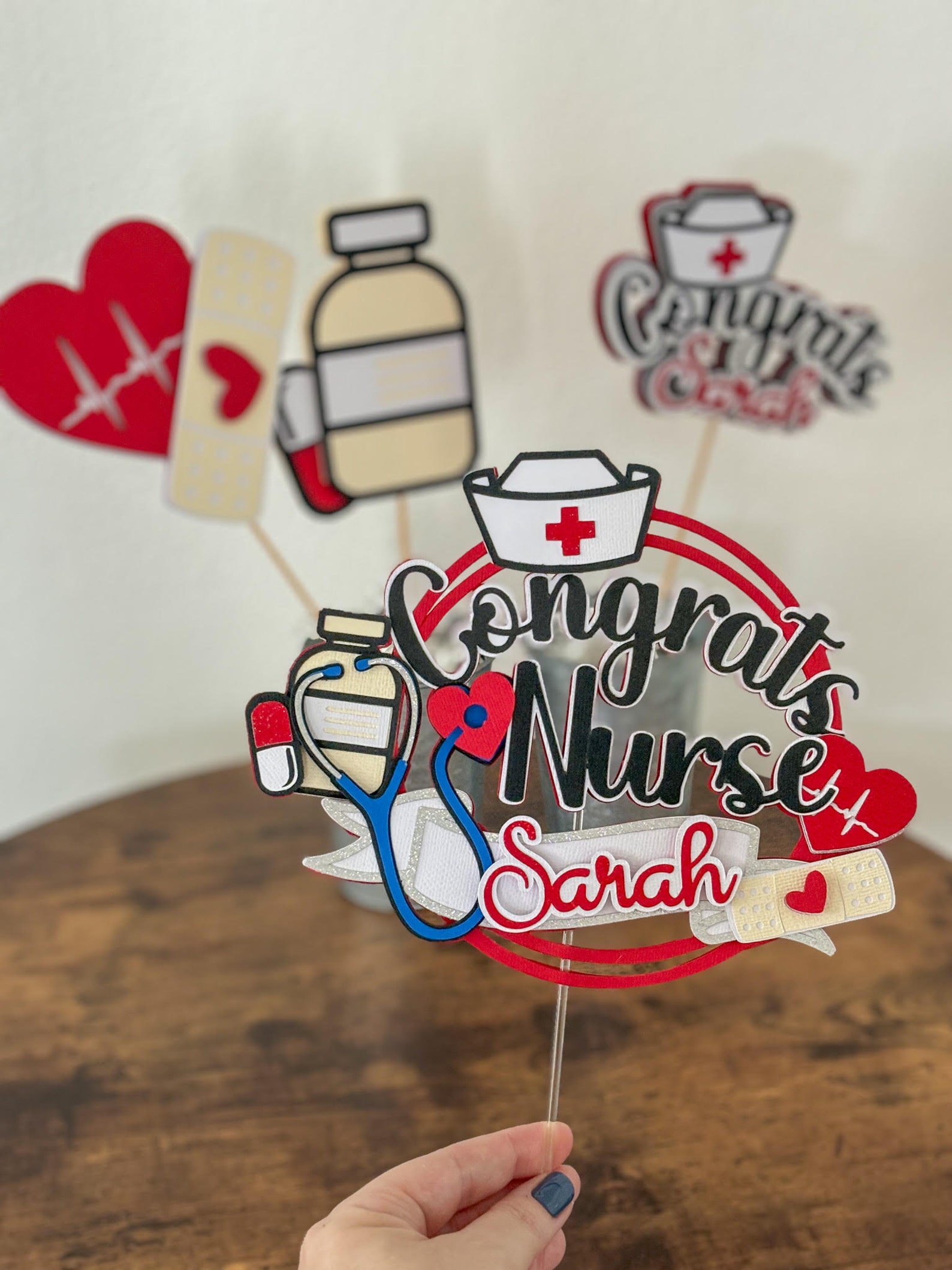 Custom Nurse Cake Topper, Nurse Graduation Cake Topper, RN Nurse Cake ...