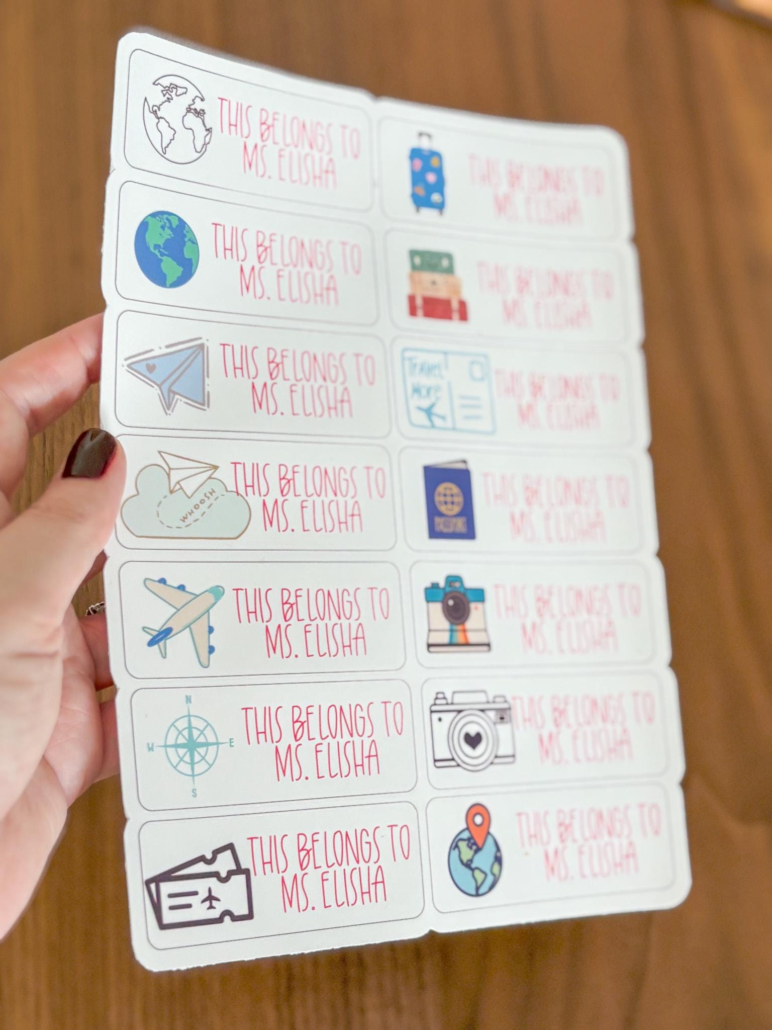 Teacher Name Stickers, Teacher Book Labels, Custom Teacher Name Labels ...