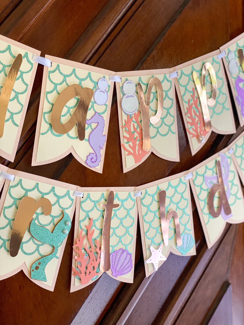 Mermaid Banner, Mermaid Backdrop, Under the Sea Banner, Mermaid ...