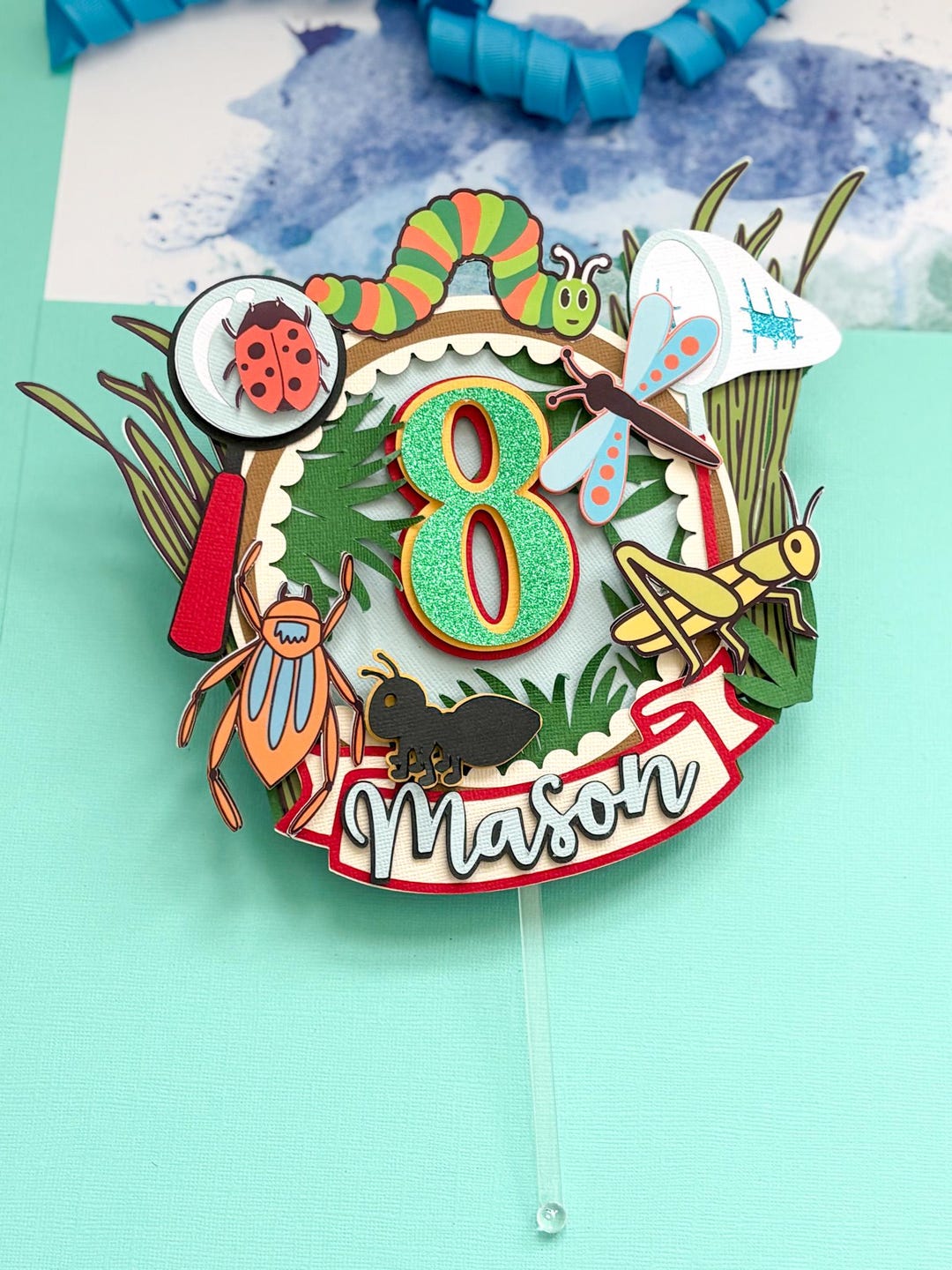 Bugging Out Cake Topper, Insects and Bugs Birthday Decor, Insect Cake ...