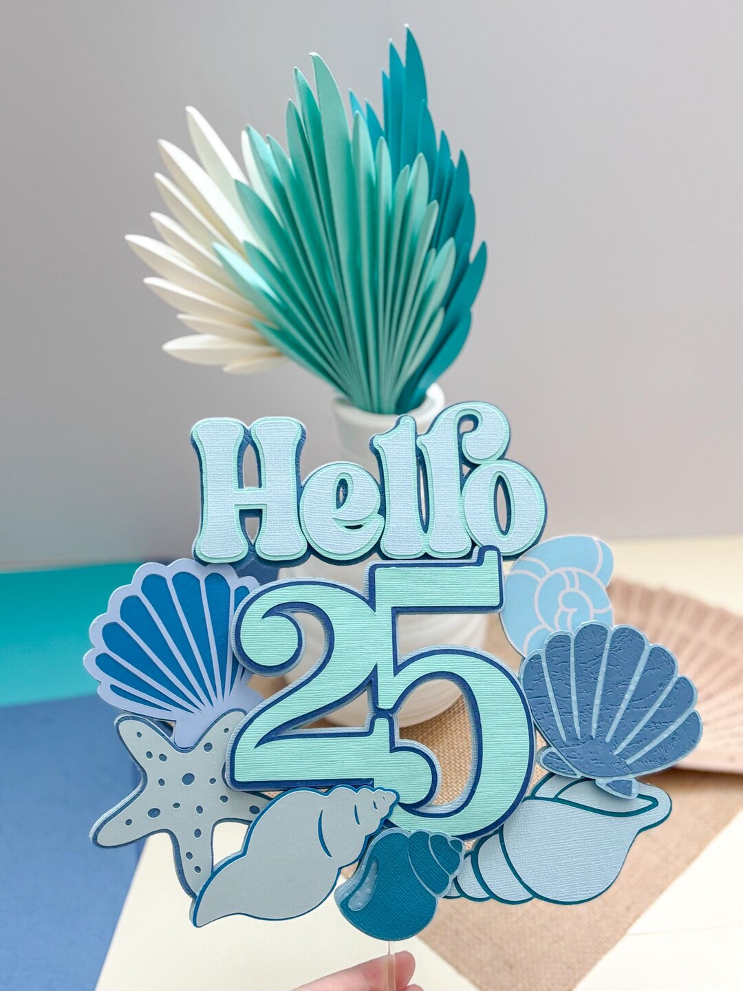Seaside Birthday Party, Coastal Birthday Party, Seashells Cake Topper ...