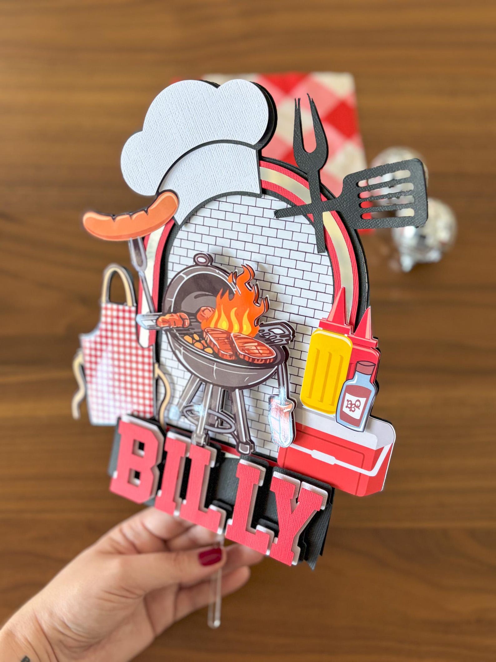 Bbq Birthday Theme Cake Topper, Grill Master Cake Topper, King of the ...