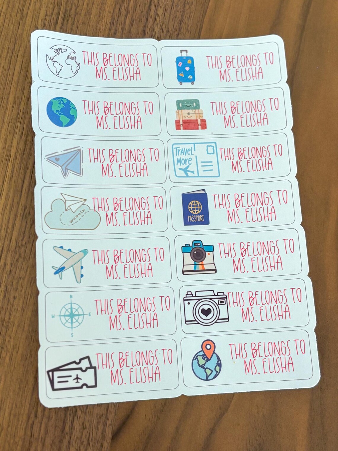 Teacher Name Stickers, Teacher Book Labels, Custom Teacher Name Labels ...