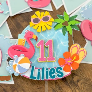 Fun in the Sun Birthday, Pool Party Cake Topper, Pool Party Birthday ...
