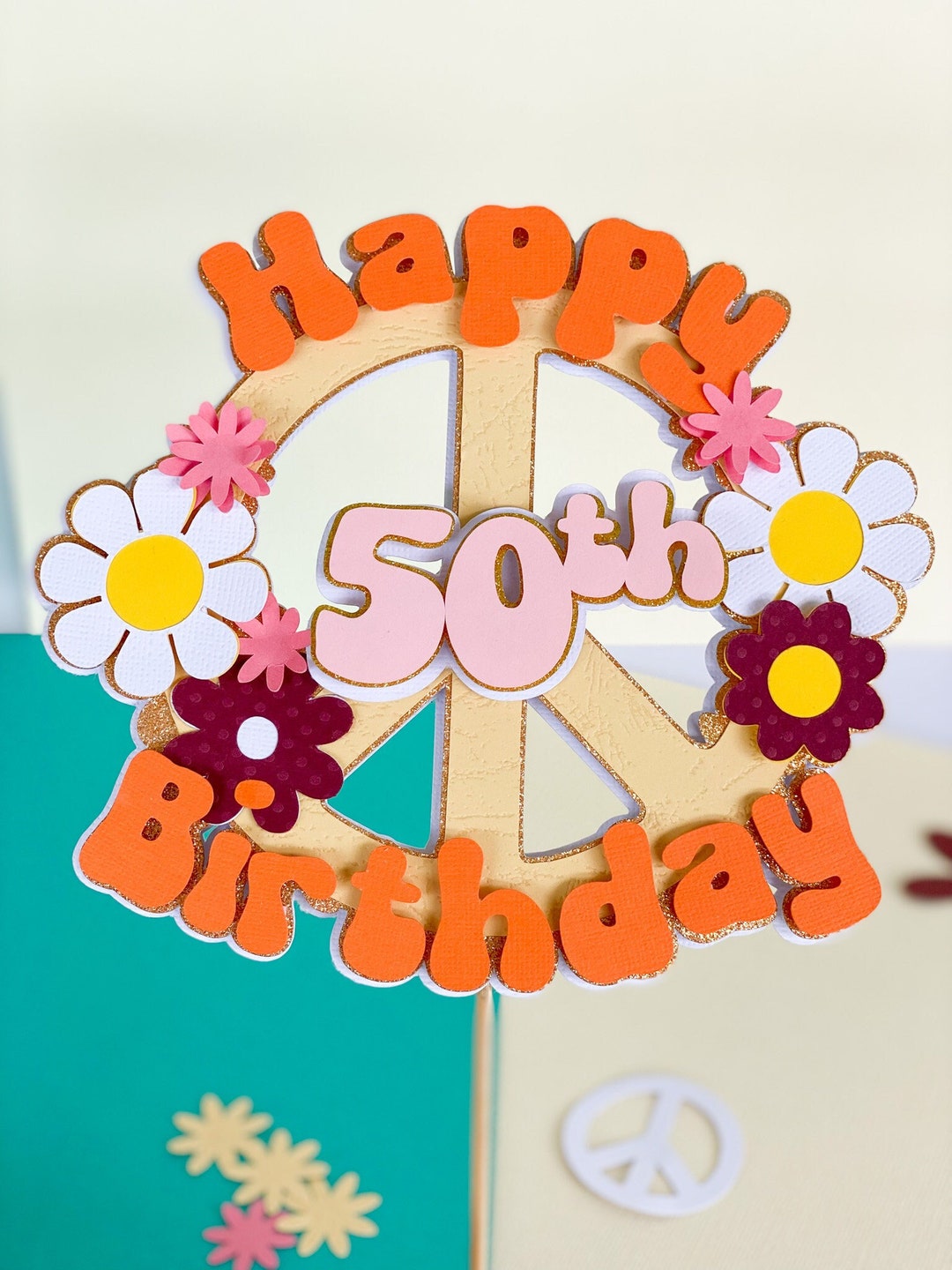 Groovy Theme Cake Topper, Groovy Cake Topper, Groovy Birthday Decor ...