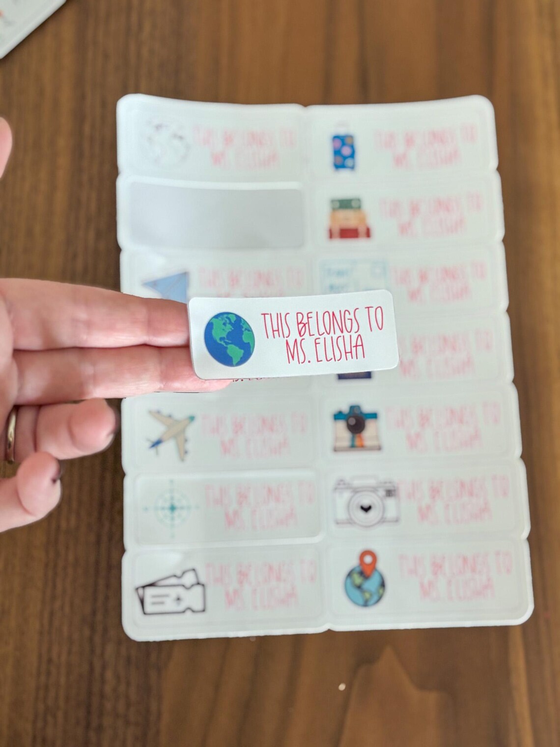 Teacher Name Stickers, Teacher Book Labels, Custom Teacher Name Labels ...