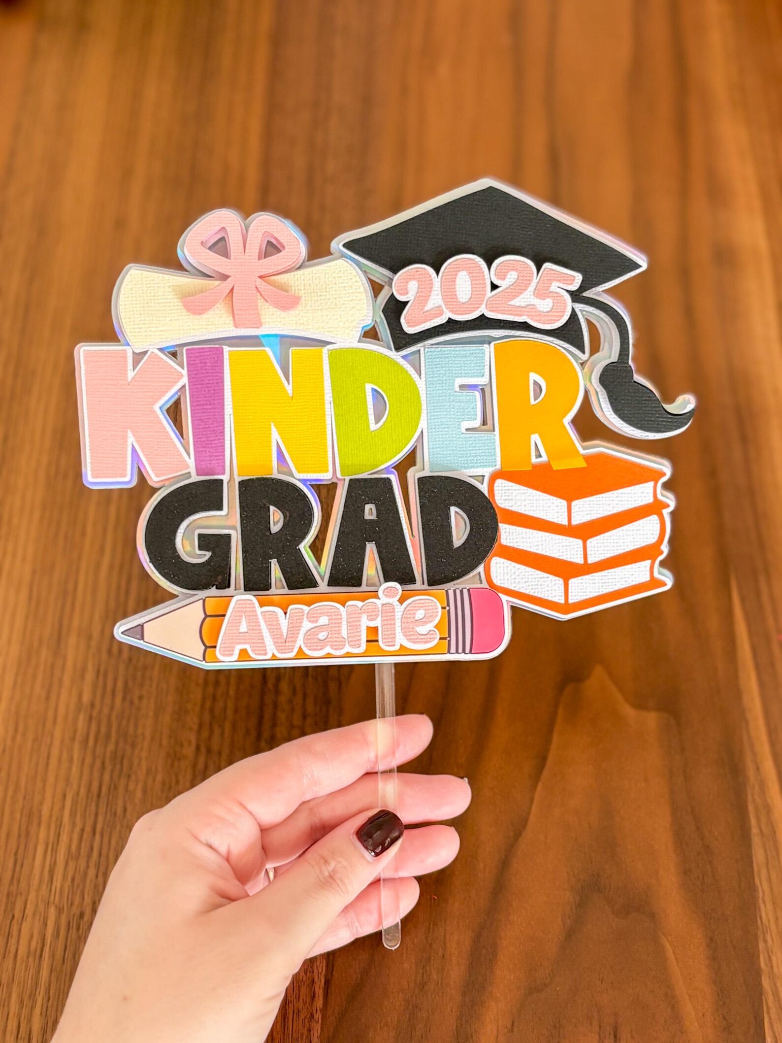 Kinder Graduation Cake Topper, Kinder Graduation Cake Decoration, Pre ...