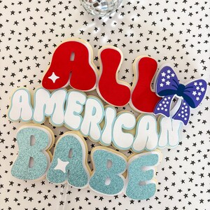 All American Babe Cake Topper, Miss Independence Decor, One American ...