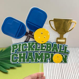 Pickleball Birthday Party, Pickleballer Cake Topper, Pickleball Party ...