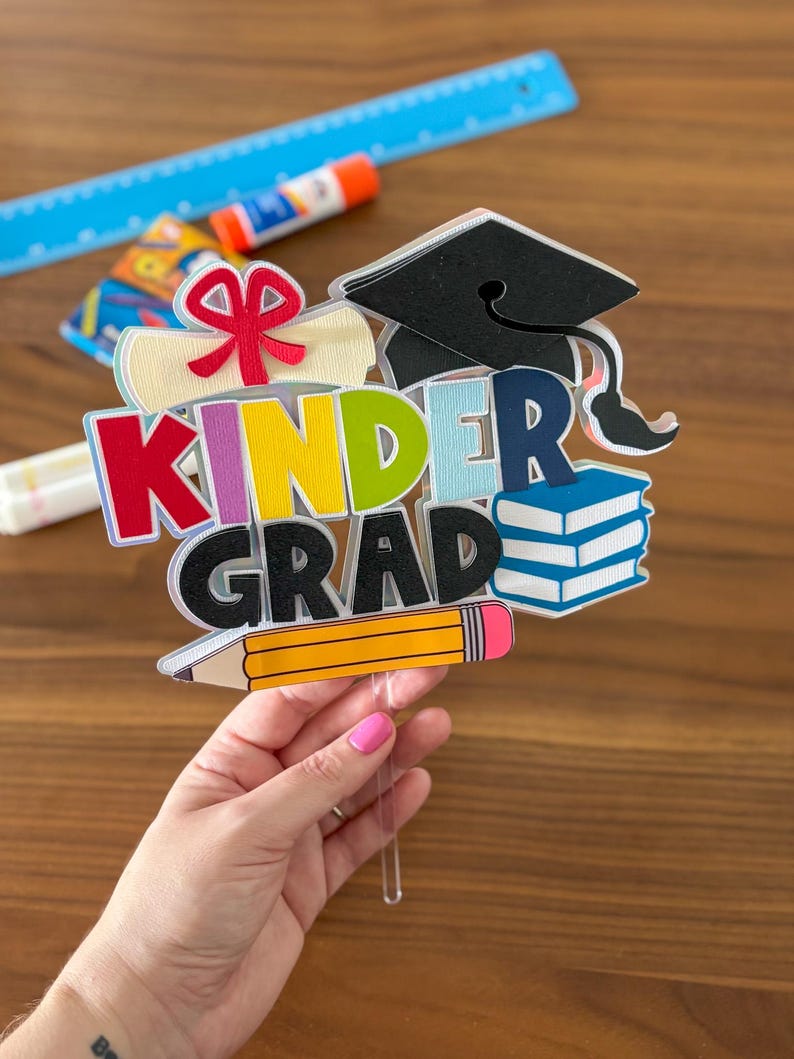 Kinder Graduation Cake Topper, Kinder Graduation Cake Decoration, Pre ...