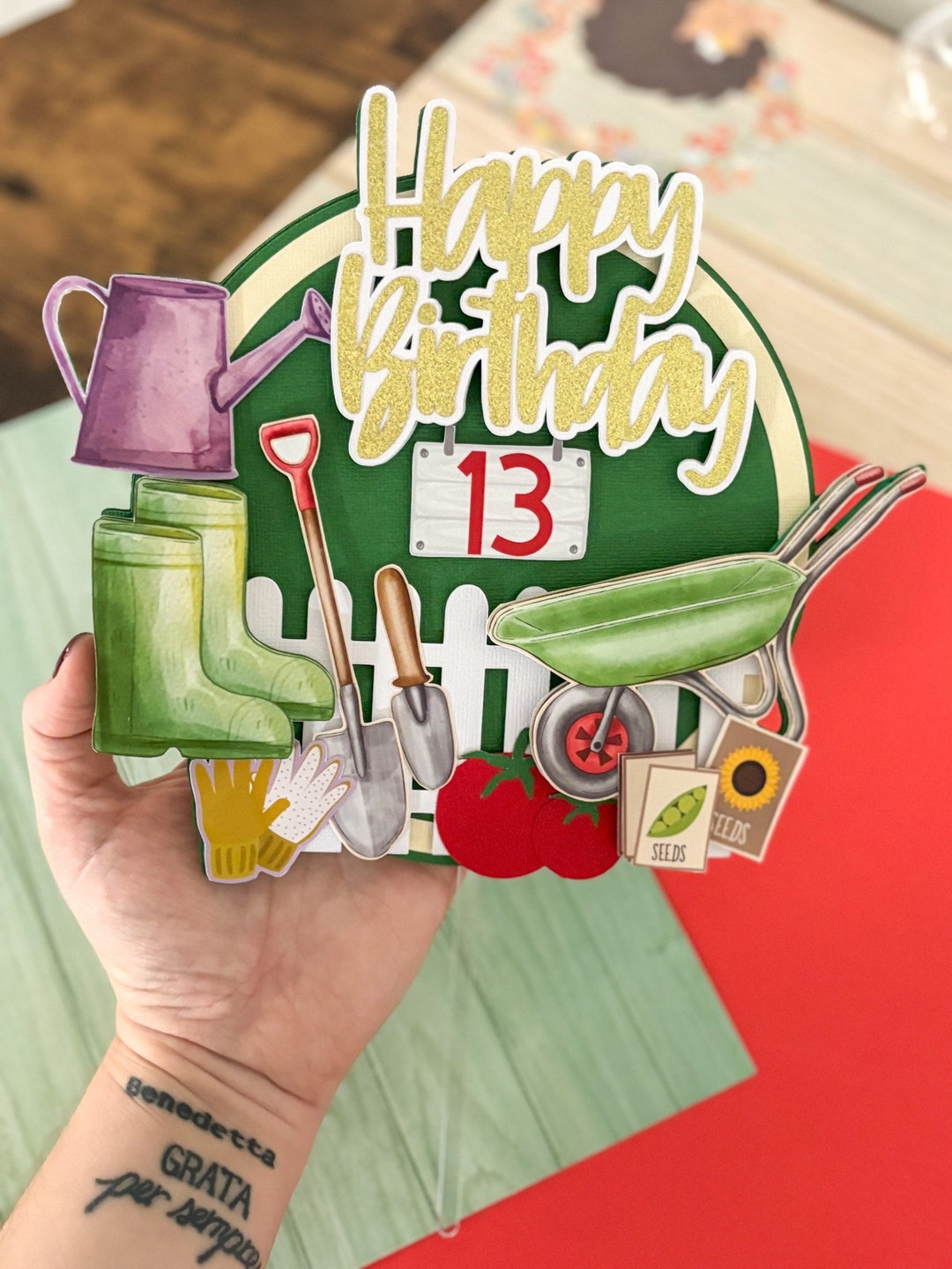 Garden Theme Party, Gardening Cake Topper, Gardening Theme Birthday ...