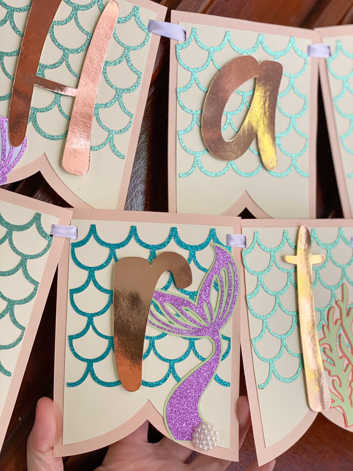 Mermaid Banner Mermaid Backdrop Under the Sea Banner - Etsy