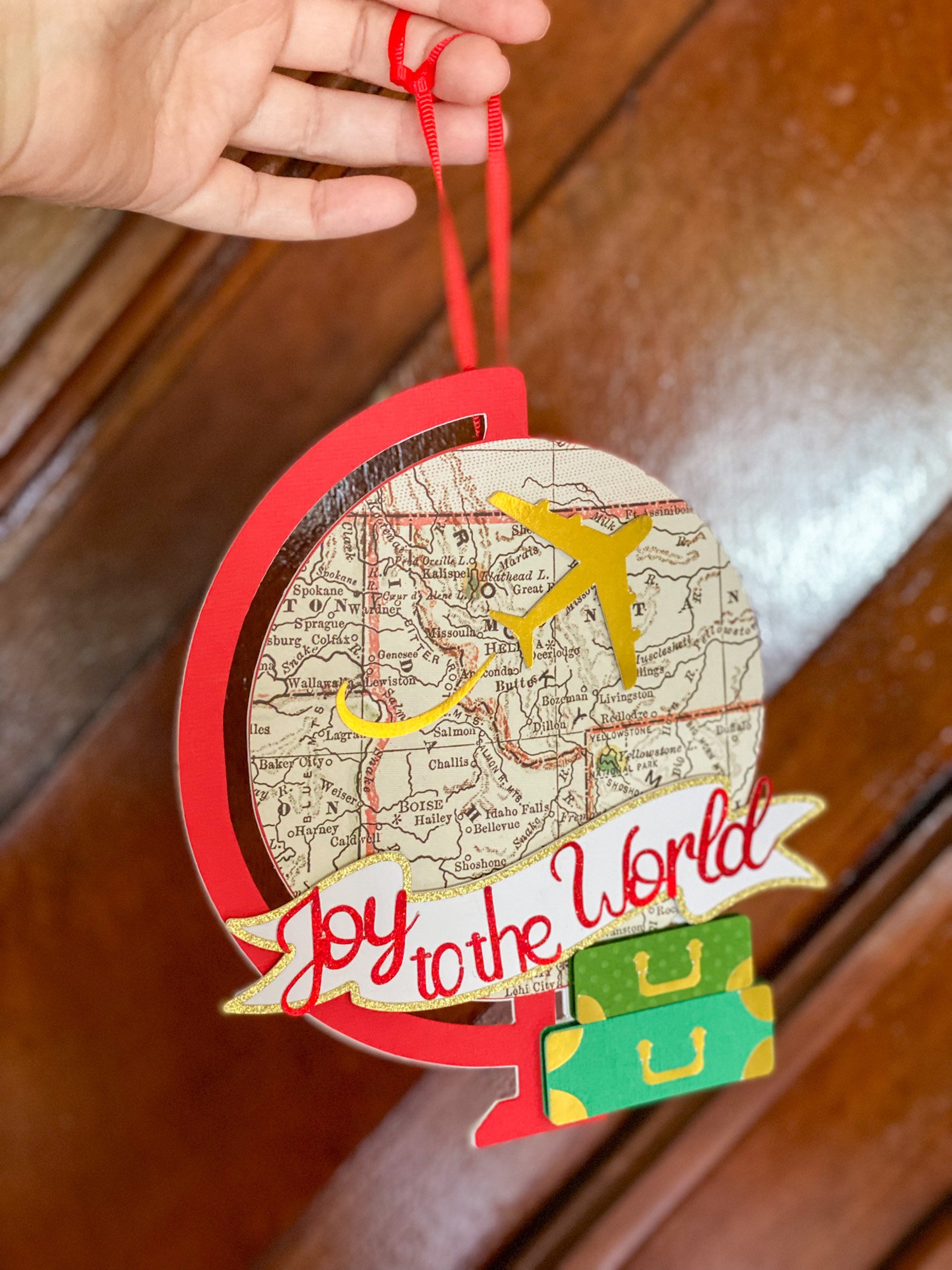 World Globe Christmas Tree Topper, Travel Tree Topper, World Map Tree ...