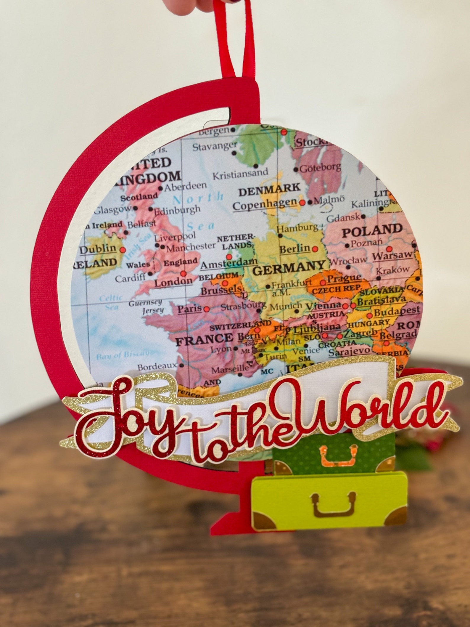 World Globe Christmas Tree Topper, Travel Tree Topper, World Map Tree ...