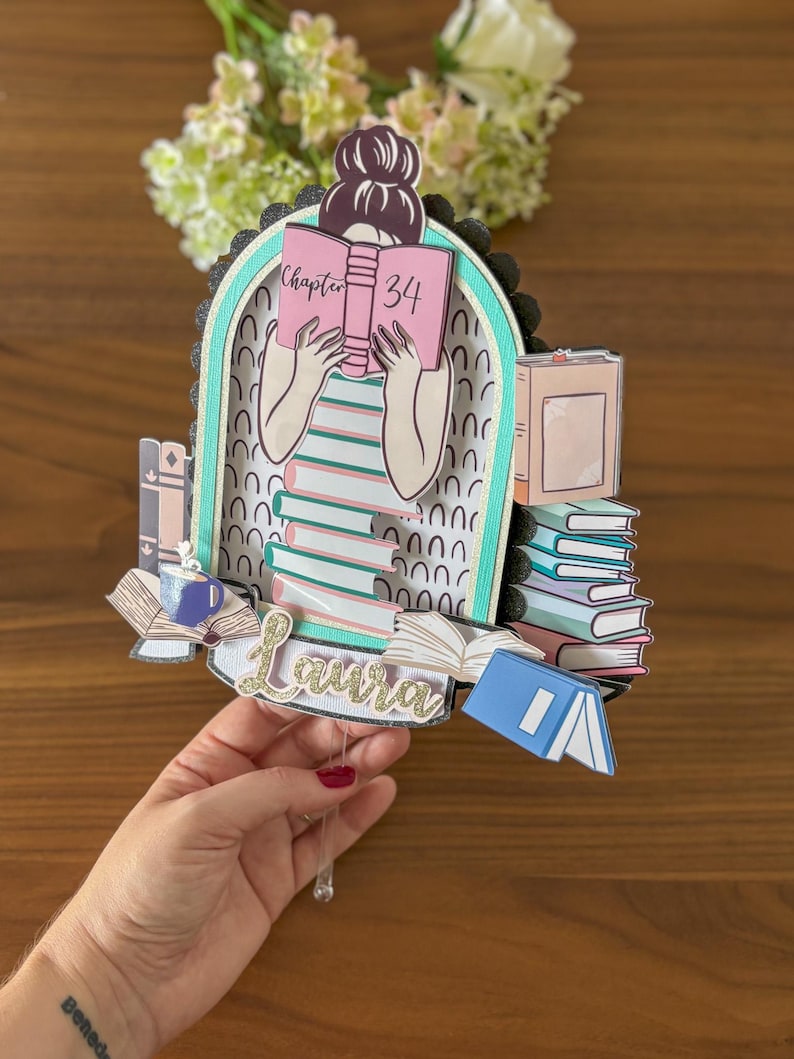 Book Lover Cake Topper, Bookish Birthday Decor, Book Club Decor ...