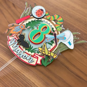 Bugging Out Cake Topper, Insects and Bugs Birthday Decor, Insect Cake ...