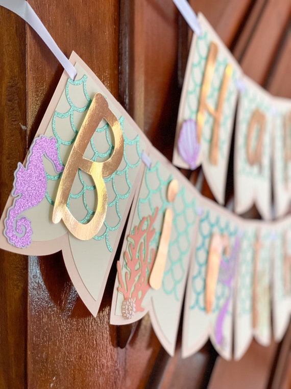 Mermaid Banner Mermaid Backdrop Under the Sea Banner - Etsy