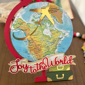 World Globe Christmas Tree Topper, Travel Tree Topper, World Map Tree ...