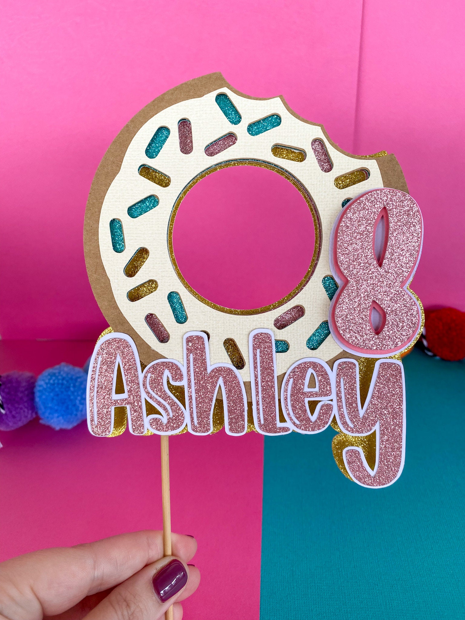 Topper de cumpleaños de donut topper de tema de donut fiesta - Etsy México