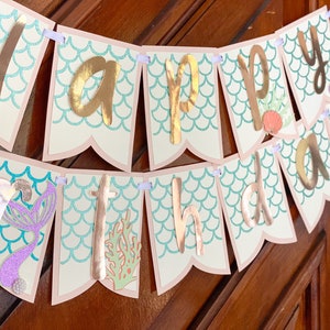 Mermaid Banner Mermaid Backdrop Under the Sea Banner - Etsy