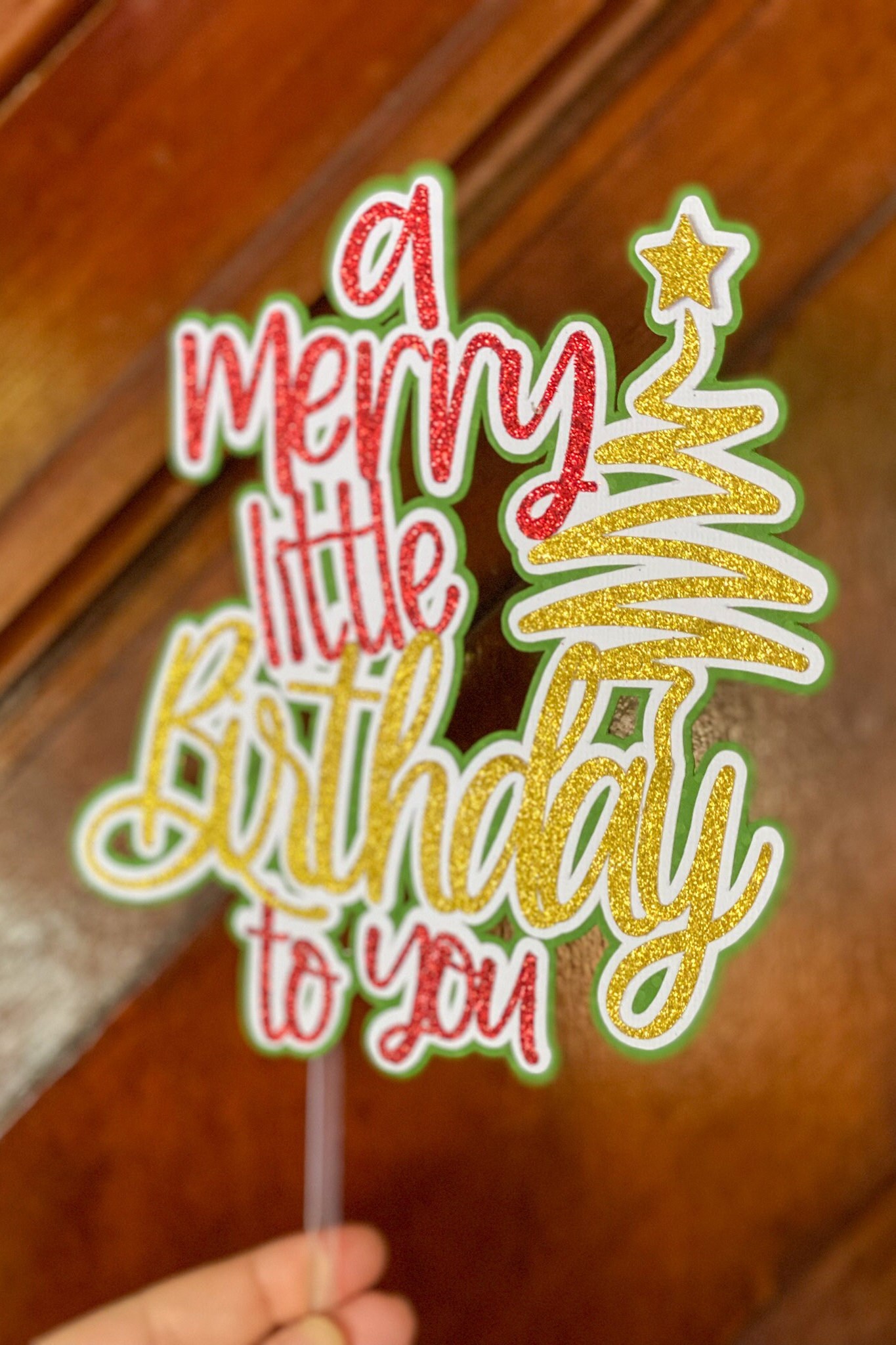 Merry Birthday Cake Topper Christmas Birthday Cake Topper - Etsy