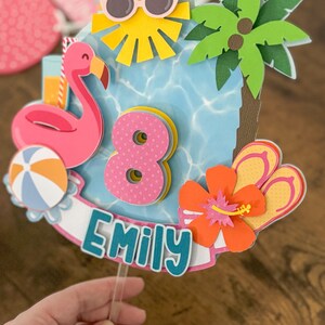 Fun in the Sun Birthday, Pool Party Cake Topper, Pool Party Birthday ...