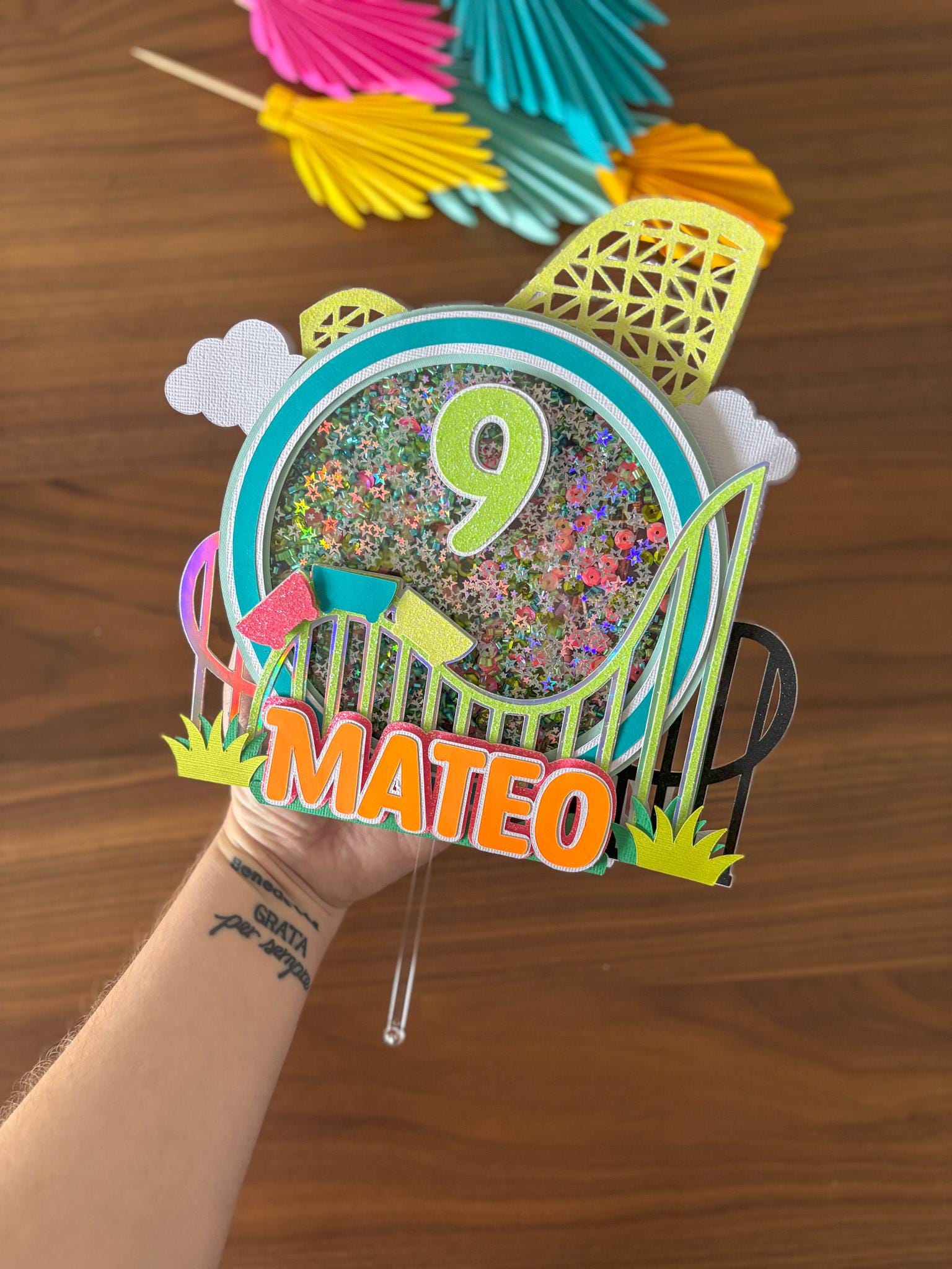 Roller Coaster Cake Topper, Amusement Park Birthday Decor; Theme Park ...