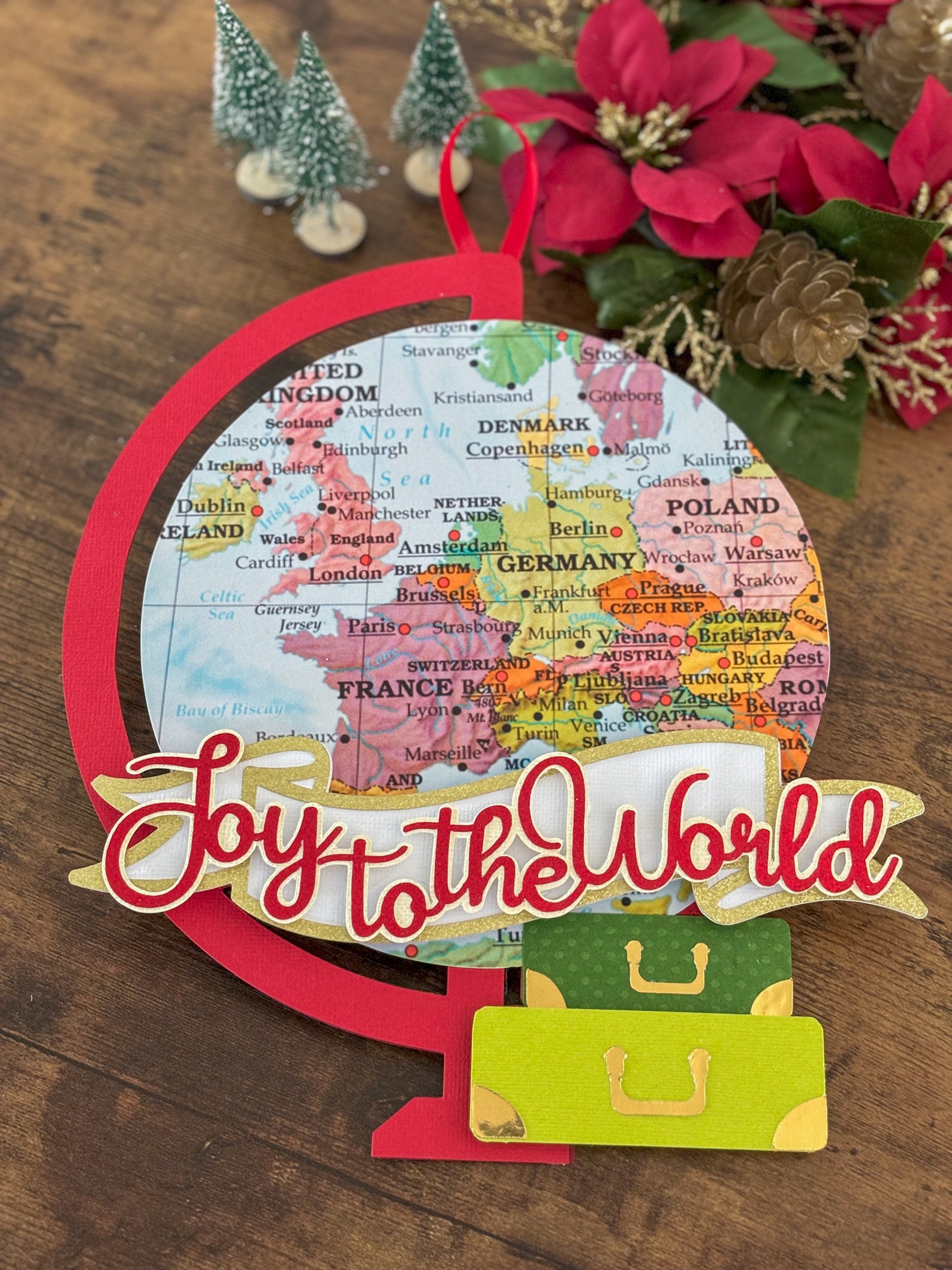 World Globe Christmas Tree Topper, Travel Tree Topper, World Map Tree ...