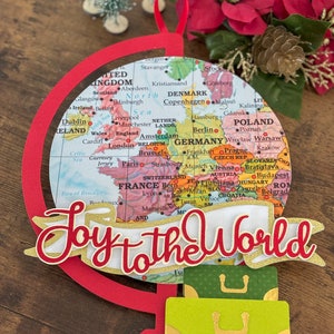 World Globe Christmas Tree Topper, Travel Tree Topper, World Map Tree ...