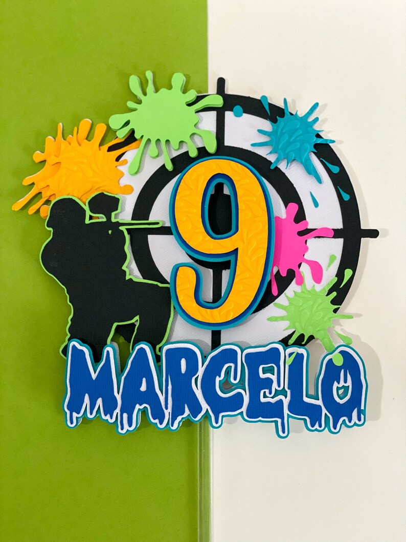Paintball Cake Topper Girl Paintball Theme Birthday Paint - Etsy