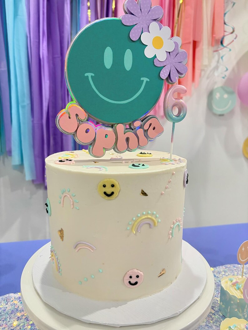 Pastel Color Smiley Face Party, Smiley Face Birthday Party, Happy Face ...